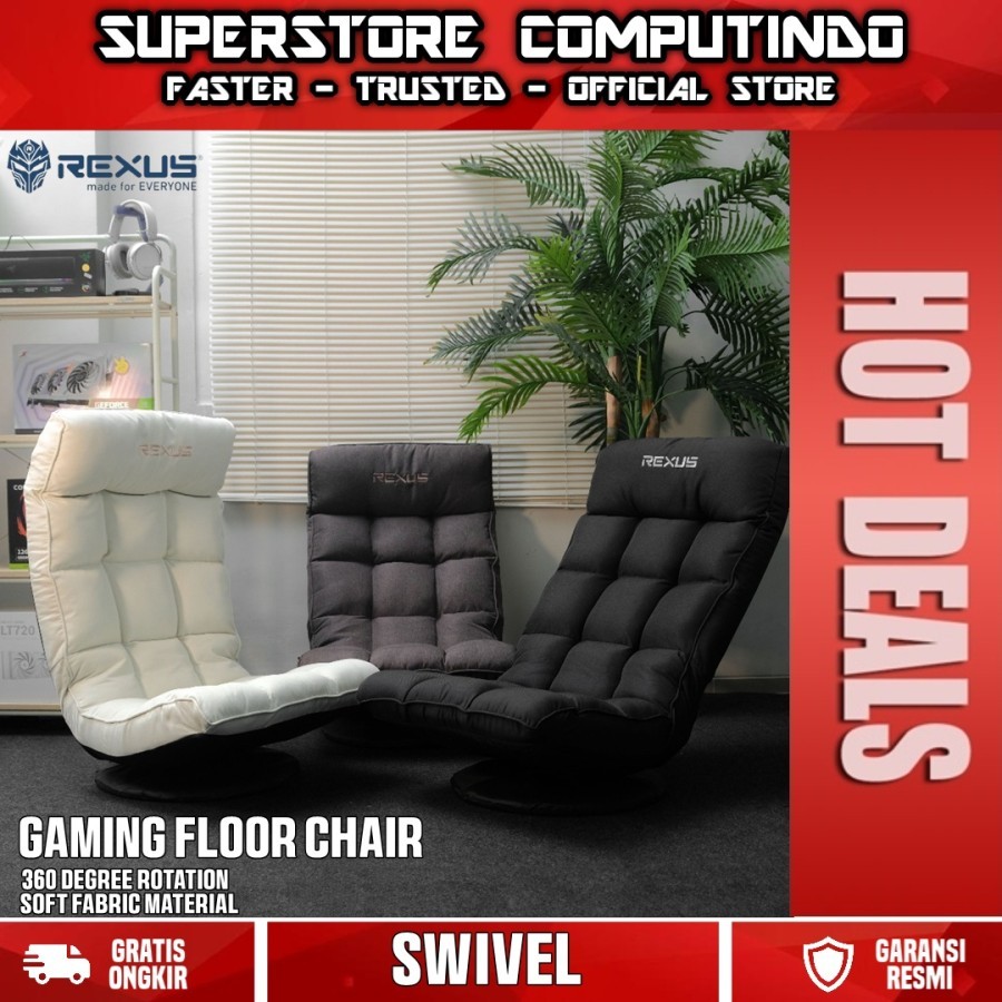 Jual Rexus Swivel RFC01 | RFC-01 Gaming Floor Chair Garansi Resmi ...