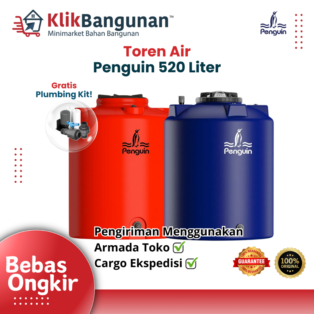 Jual Toren Air Penguin General Tank 520 Liter – Tangki Air Anti Lumut ...