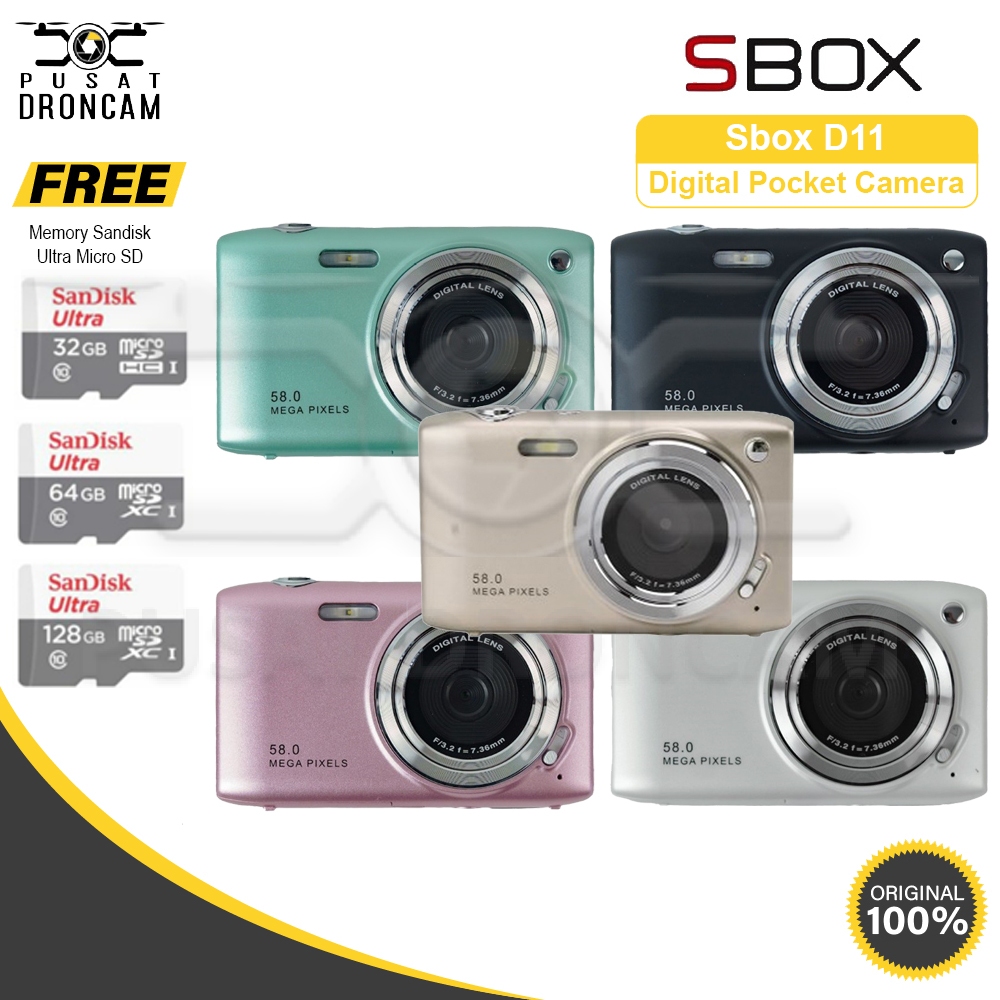 Jual Sbox Sofia D11 Digital Pocket Camera with 16x Zoom Kamera Saku D 11 Original Resmi | Shopee ...