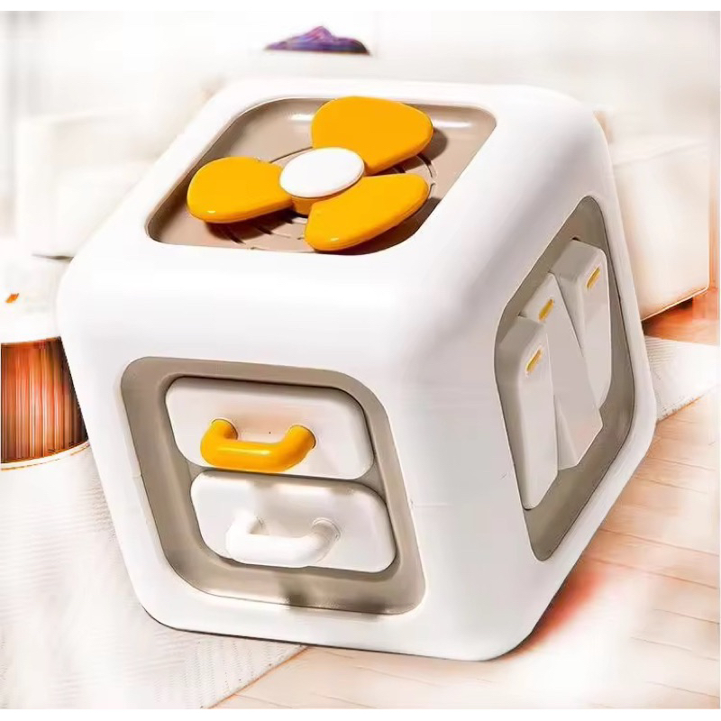 Jual Mainan Anak 6 in 1 Montessori Busy Cube - Sensory Board untuk Bayi ...