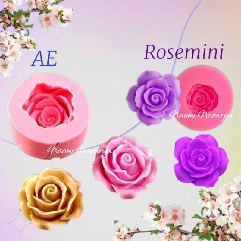 Jual Cetakan silikon fondant bunga mawar AE, Rosemini | Shopee Indonesia