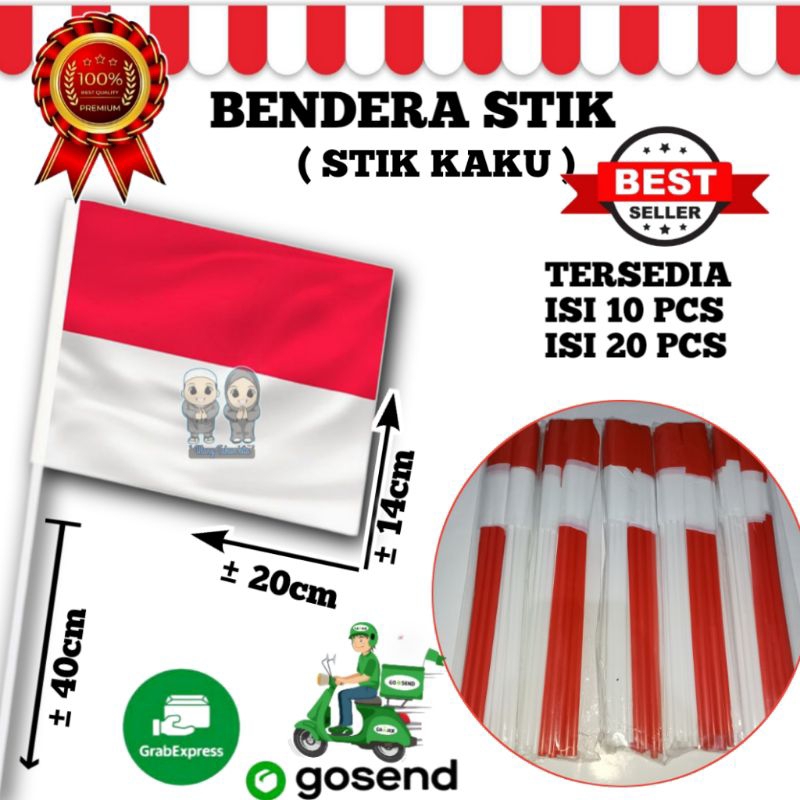 Jual (Bendera berkualitas)Bendera Stik Merah Putih,Bendera Stik ...