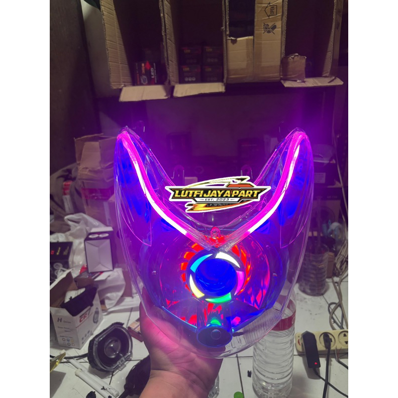 Jual Paket kece Mio soul karbu custom Ref biru set Alis running 2 mode ...