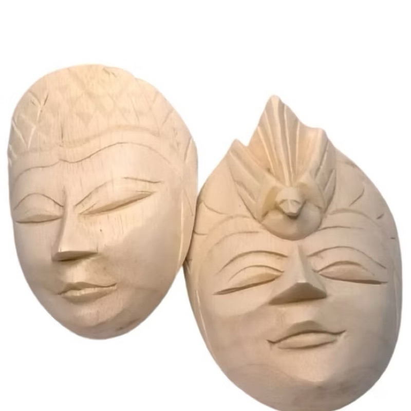 Jual NAKIROHBUSINESS topeng kayu sepasang model merak & panji putihan ...