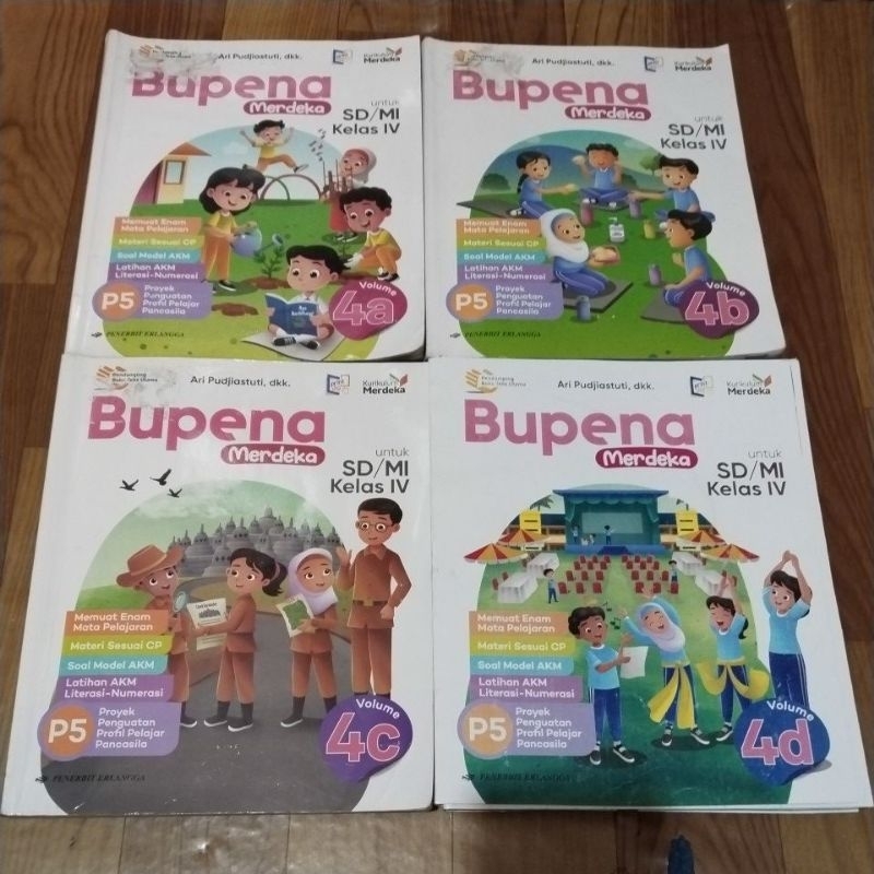 Jual BUKU PAKET BUPENA MERDEKA SD KELAS 4a - 4b - 4c - 4d - Penerbit Erlangga... | Shopee Indonesia