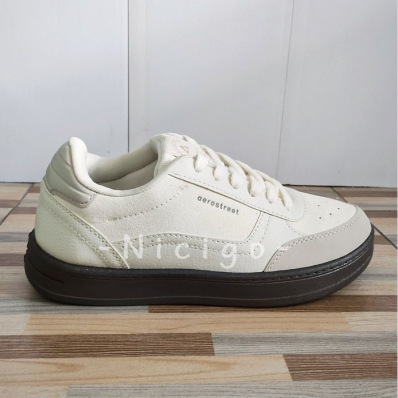 Jual Sepatu Sneakers Casual Pria Wanita - Aerostreet Austin Krem Abu ...