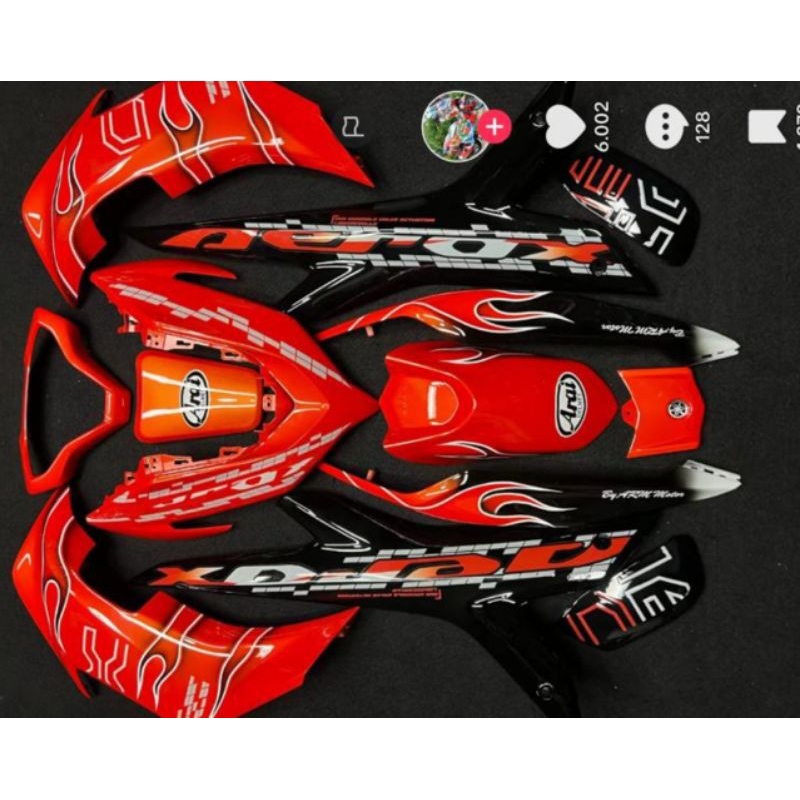 Jual STRIPING TRANSPARAN DECAL SEMI AEROX NEW 2024 GRADASI ARAI API ...