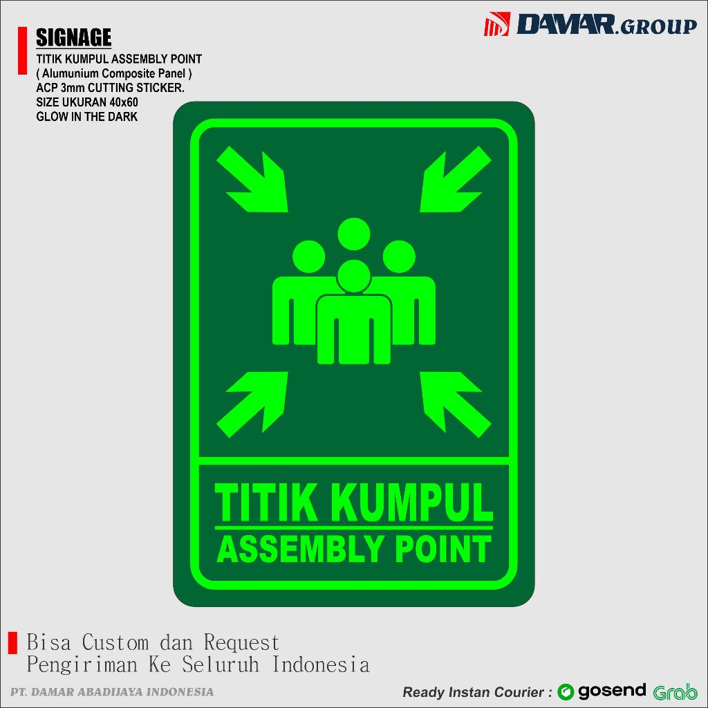 Jual TITIK KUMPUL AKRILIK 40x60cm - Glow In the Dark dan reflective ...