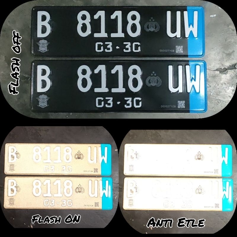 Jual Costum pelat Mobil Listrik FULL Reflektif Barcode Anti E-TLE ...
