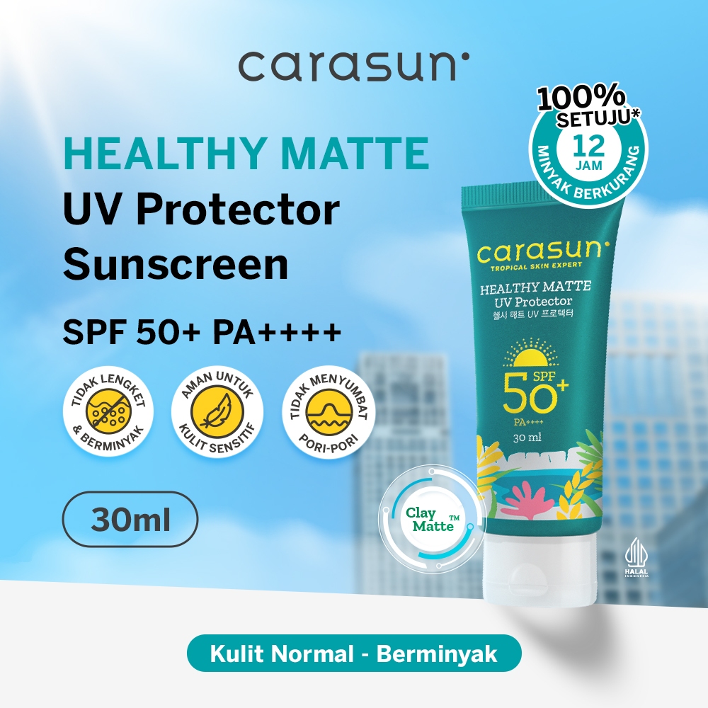 Jual CARASUN Healthy Matte UV Protector SPF 50+ PA++++ 30ml | Sunscreen Kulit Berminyak Kulit ...