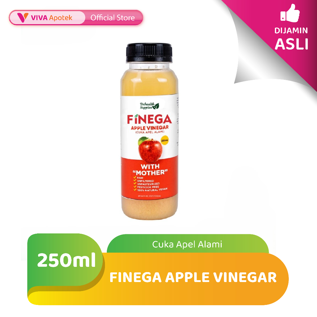Jual Finega Apple Vinegar Cuka Apel Alami (250 ml) | Shopee Indonesia