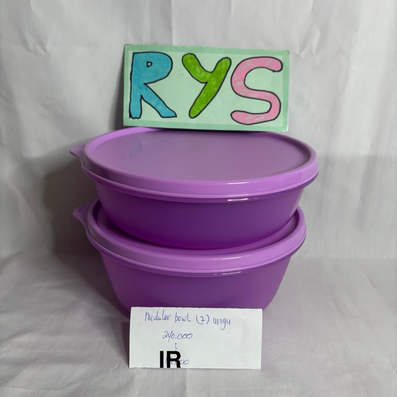 Jual TUPPERWARE MODULAR BOWL UNGU ISI 2 | Shopee Indonesia