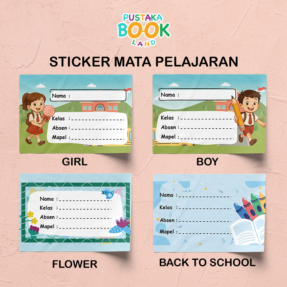 Jual Sticker Mata Pelajaran | Label Buku | Sticker Mapel | Shopee Indonesia