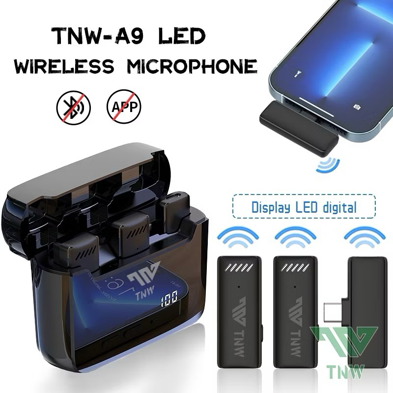 Jual TNW A-9 Wireless 2 Microphone dual Mikrofon | Shopee Indonesia
