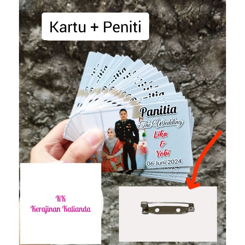 Jual Kartu Panitia / tanda panitia (kartu + Peniti) | Shopee Indonesia