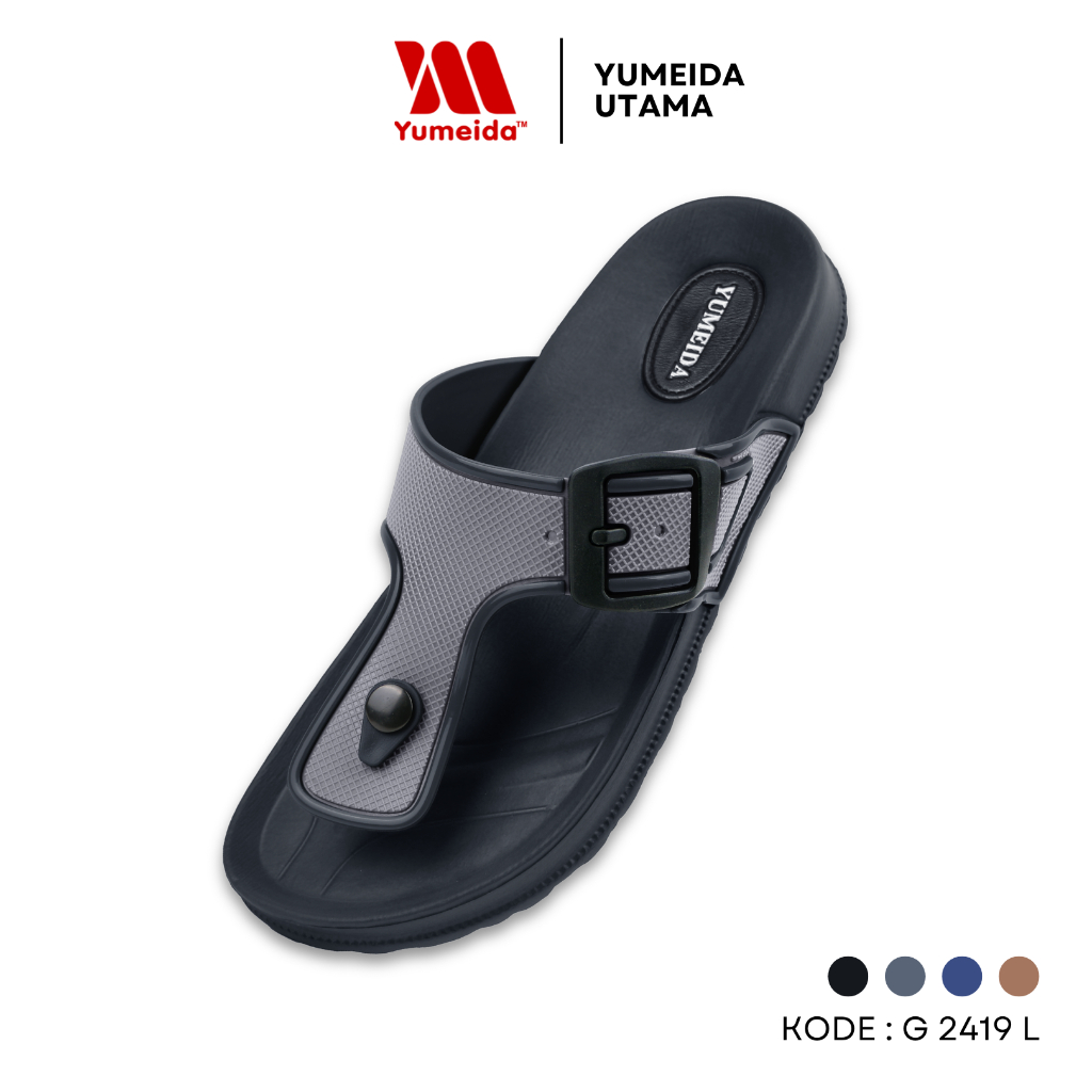 Jual Yumeida G-2419 L - Sandal Pria Slop Laki-laki Karet Anti Air ...