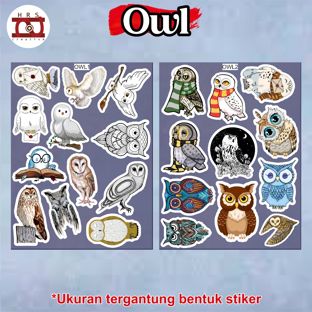 Jual Sticker Aesthetic OWL / Burung Hantu ( scrapbook, coverbook ...