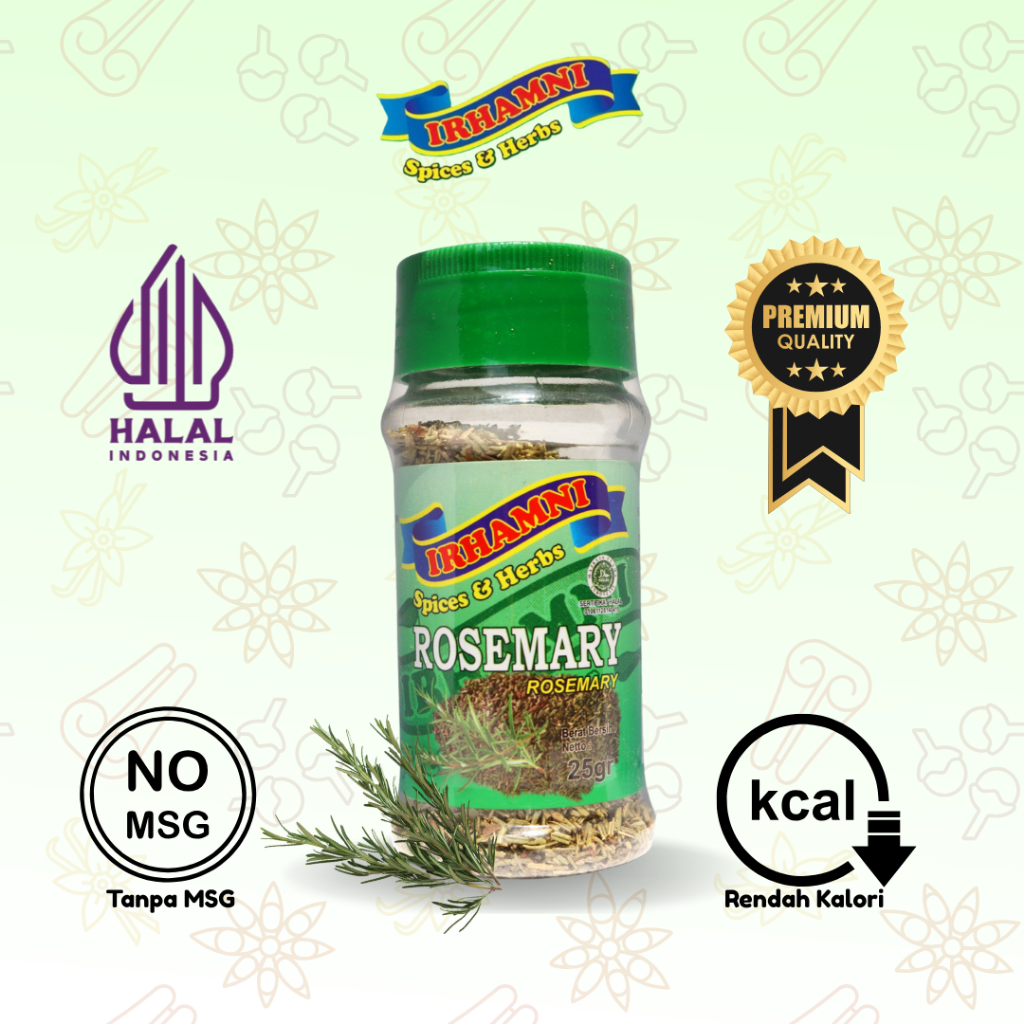 Jual IRHAMNI Rosemary Kering 25 g - Dried Leaves Bumbu Premium | Shopee ...