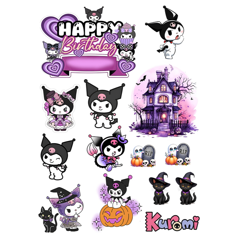 Jual Cetak Topper Kuromi, Topper Kue Ultah | Shopee Indonesia