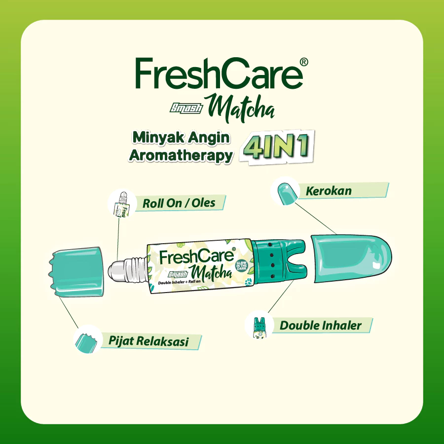 Jual FreshCare Smash Matcha - Double Inhaler + Kerokan + Roll On ...