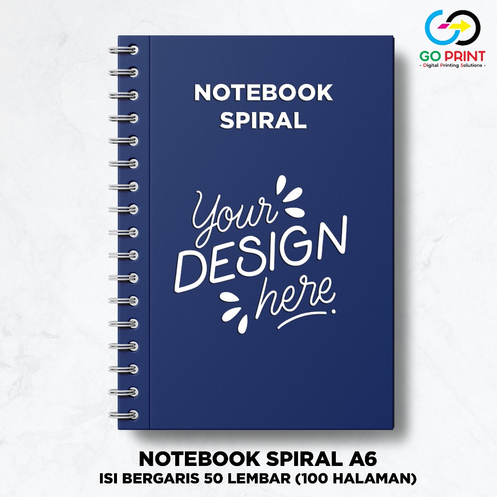 Jual Notebook Custom A6 Spiral / Block Note Custom / Souvenir - Isi HVS Bergaris 50 lbr (100 ...
