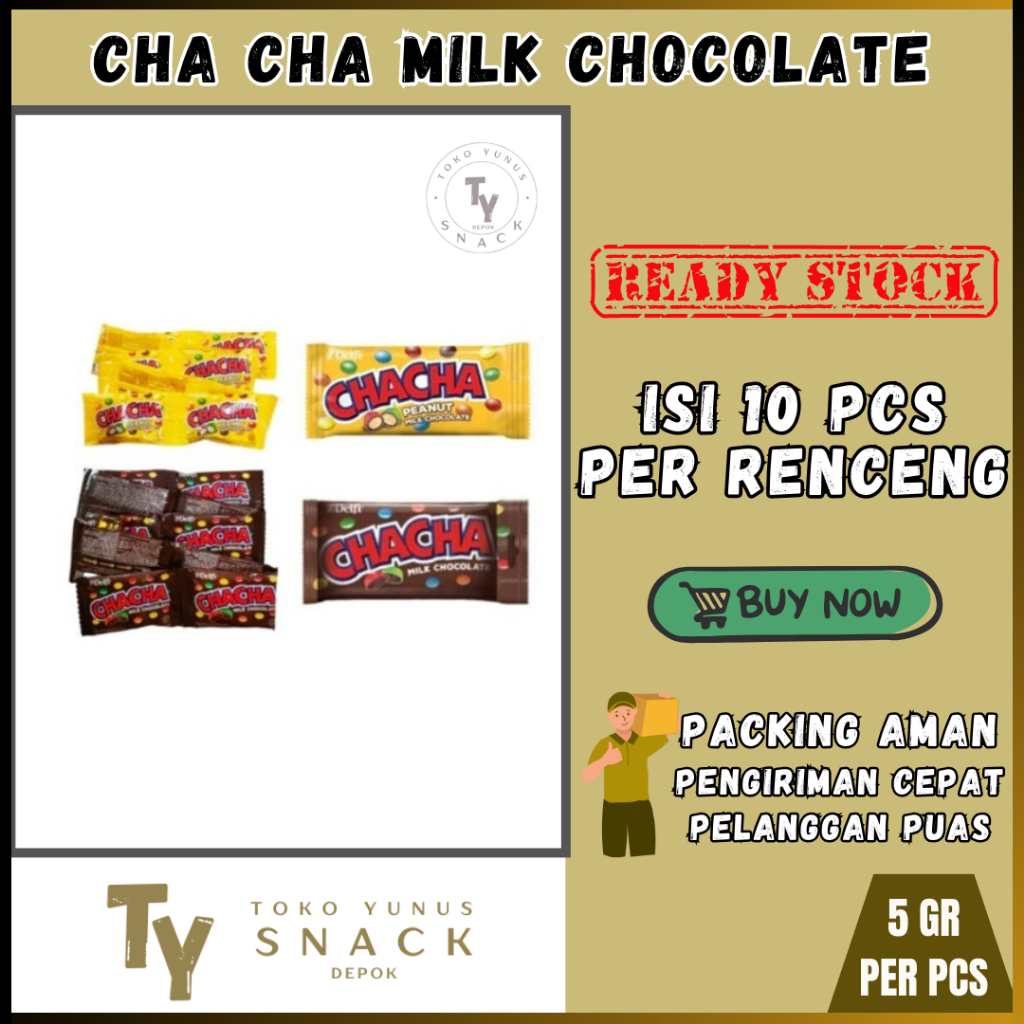 Jual DELFI CHACHA // CHA CHA MILK CHOCOLATE RENCENG | Shopee Indonesia