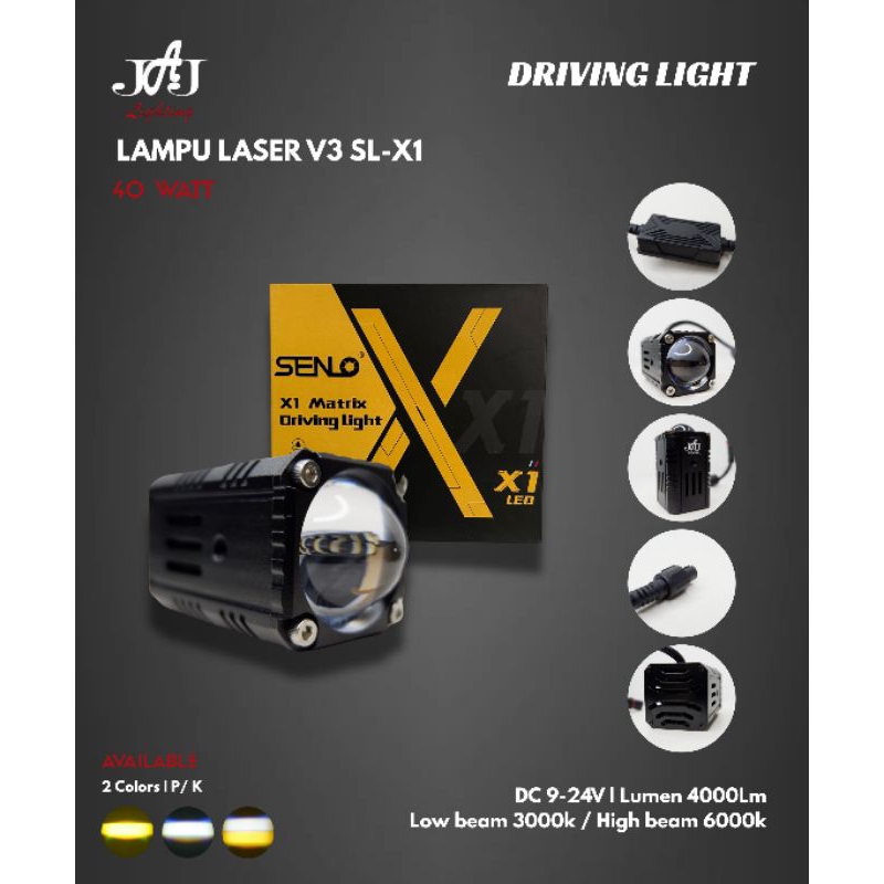 Jual Lampu Laser V3 SL-X1Senlo-JAJ | 40W | LAMPU MOTOR MOBIL | JAJ ...