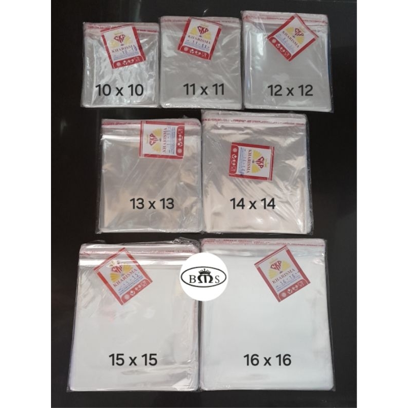 Jual CAP KHARISMA Plastik OPP kotak 10x10 11x11 12x12 13x13 14x14 15x15 ...