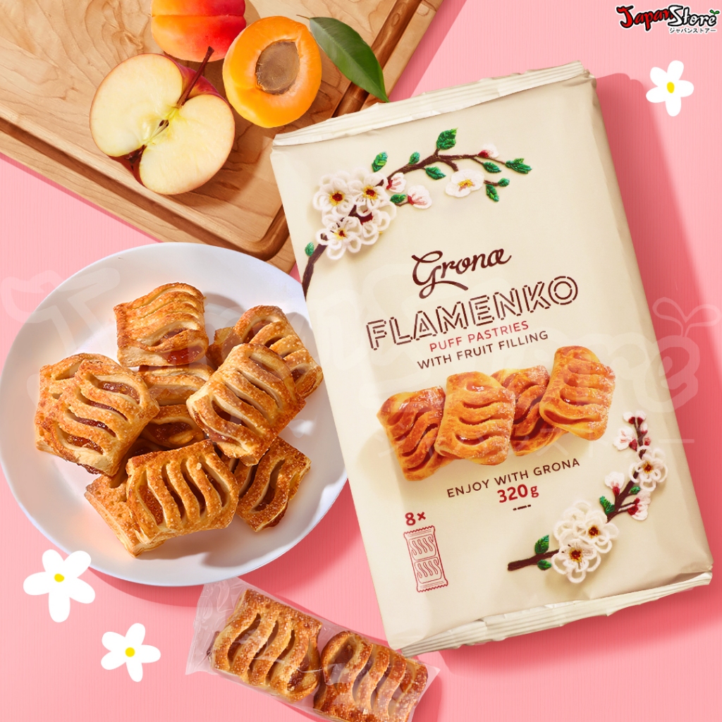 Jual Grona Puff Pastry Flamenko (Apple & Apricot Filling Pastry ...