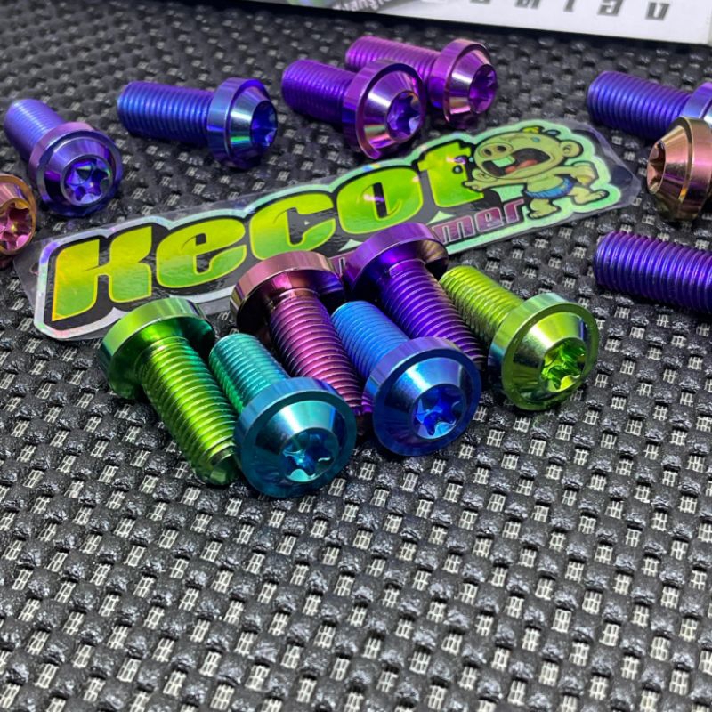 Jual Baut titanium bighead m10 drat 14 panjang 3 cm original titanium ...