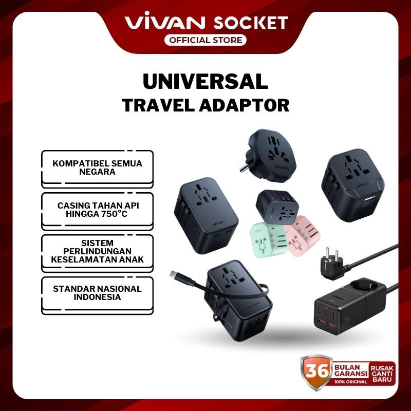 Jual VIVAN VPS-T Series Travel Adaptor Fast Charging GaN 75W 5A ...