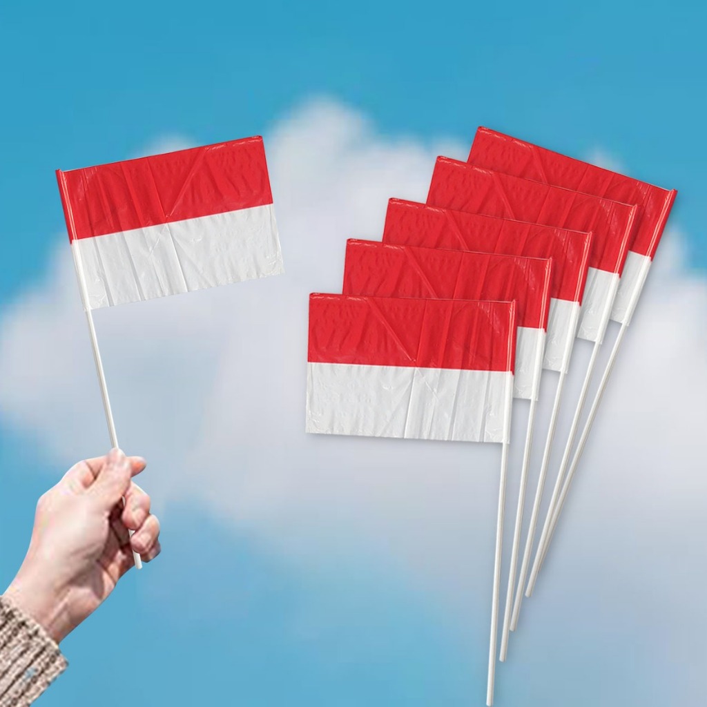 Jual Bendera Stick| Bendera Stik Tangan Merah Putih| Bendera Pawai ...