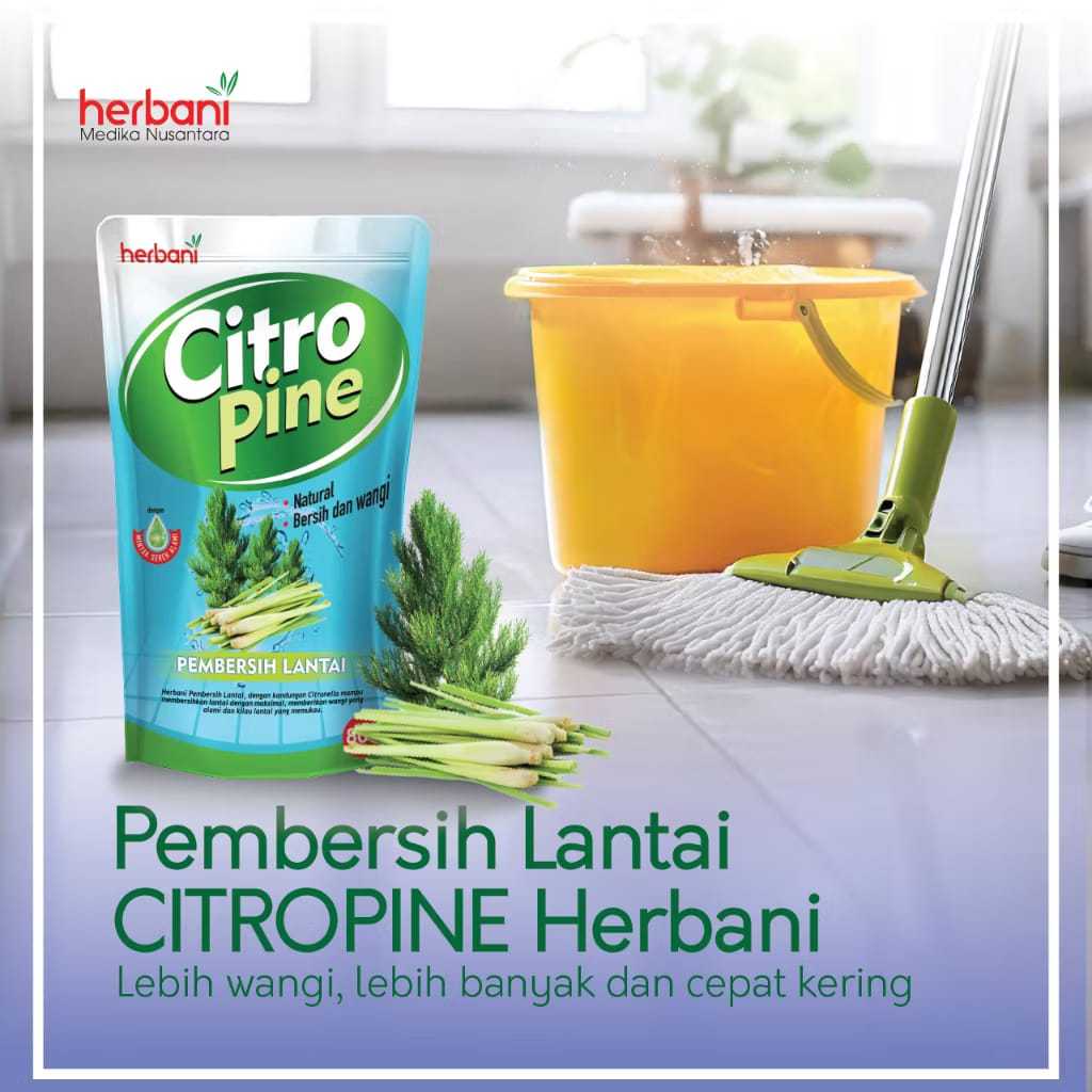 Jual HERBANI CITRO PINE PEMBERSIH LANTAI UKURAN 800ML | Shopee Indonesia