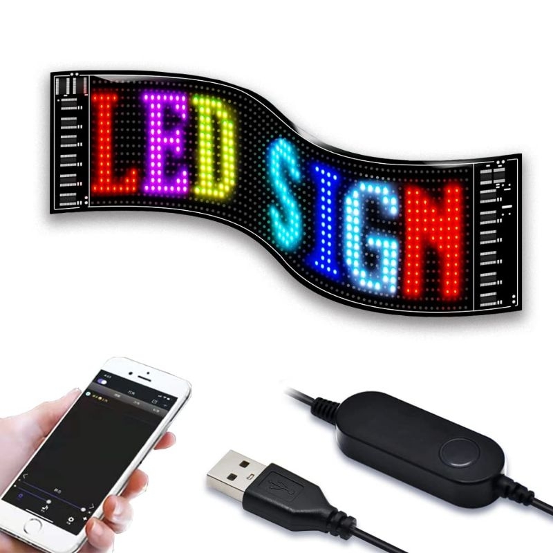 Jual LED Matrix Panel 20x64 Bluetooth Display Kit 5V Fleksibel dengan ...