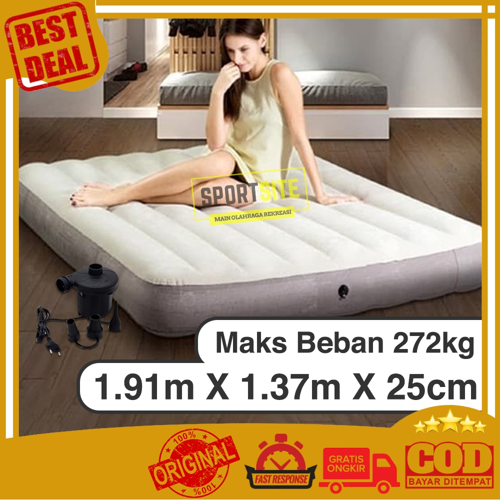 Jual Intex Dura Beam Double 1.91m x 1.37m x 25cm Kasur Fiber Matras ...