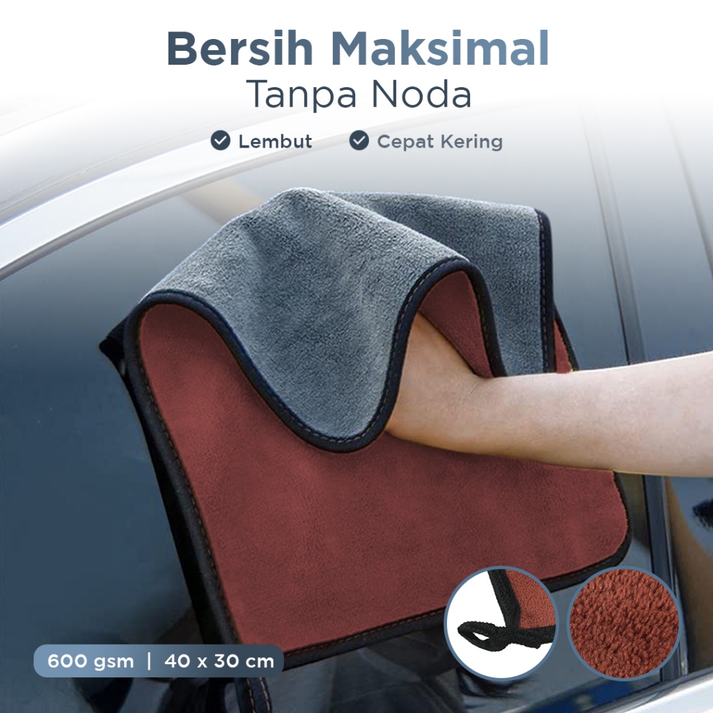 Jual Lap Besar Microfiber Tebal 2 Warna Lembut Premium Multifungsi gsm ...