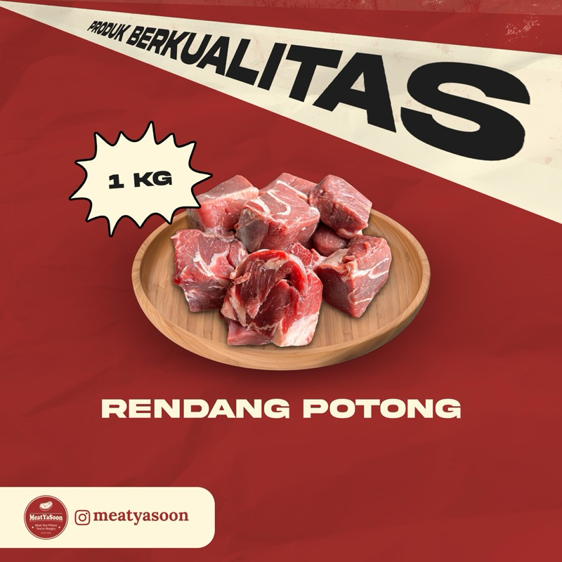 Jual Daging Sapi Rendang Potong Frozen [1 kg] | Shopee Indonesia