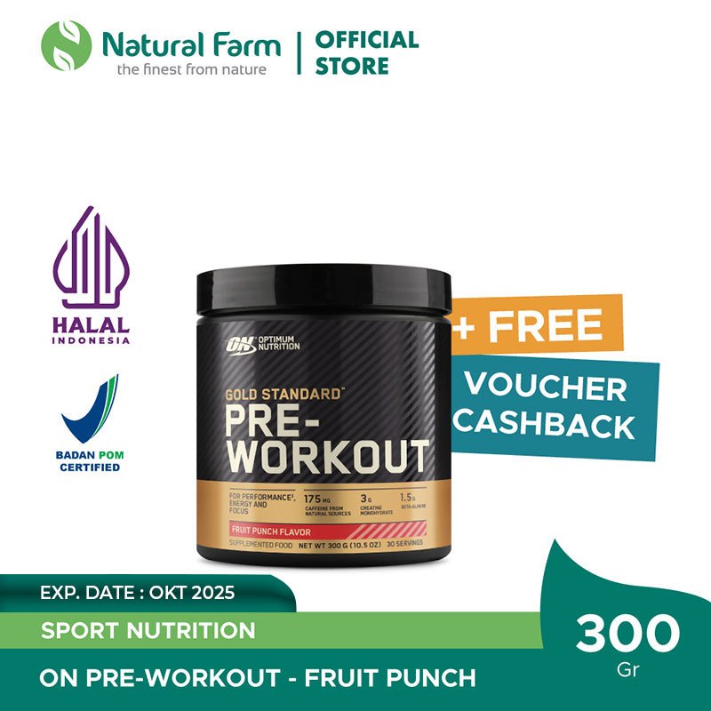 Jual Optimum Nutrition Pre Workout Fruit Punch - 300gr [Exp.Date 10/25 ...