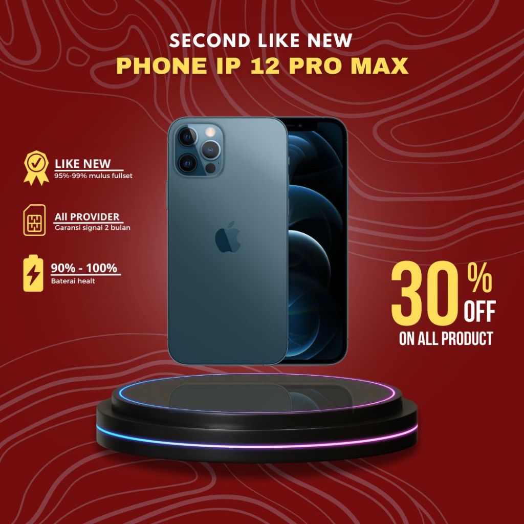 Jual IP12 PRO MAX 256GB/128GB SECOND ORIGINAL | Shopee Indonesia