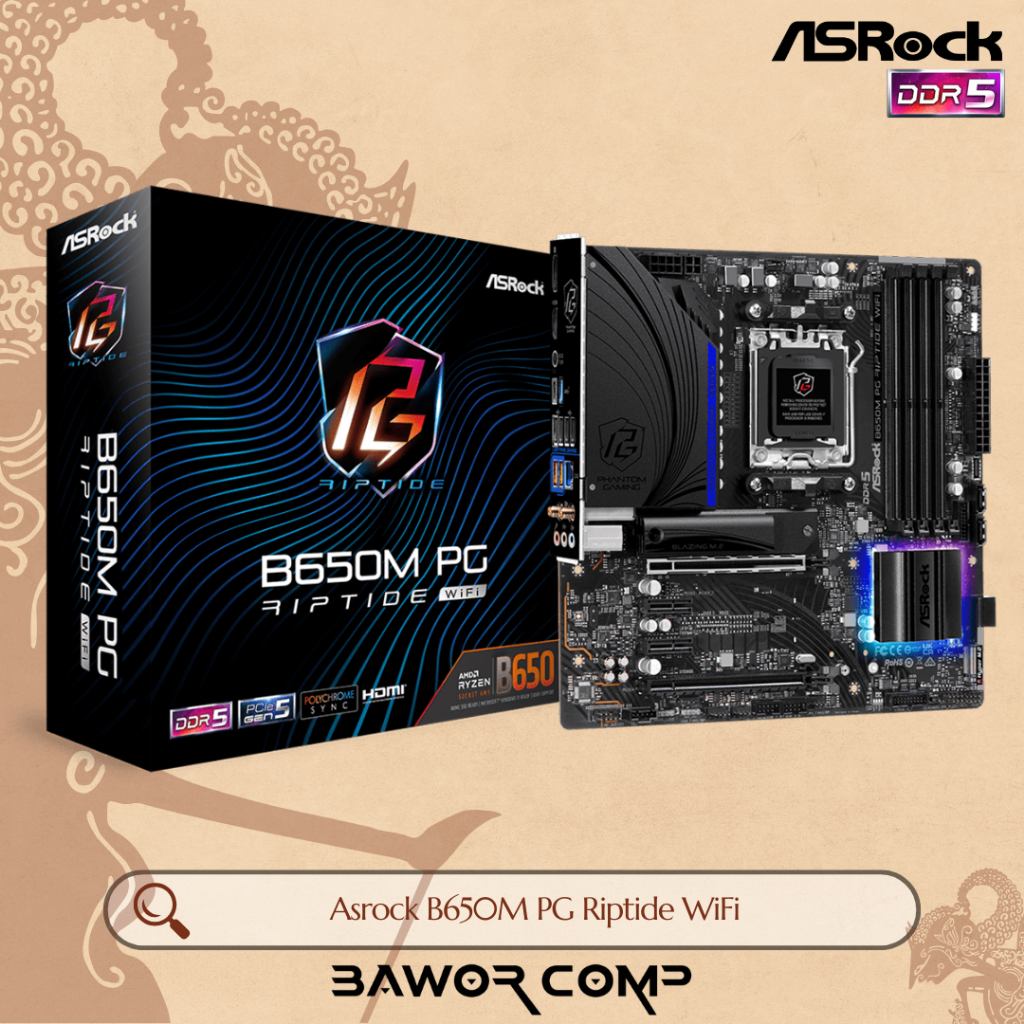 Jual Motherboard Asrock B650M PG Riptide WiFi Mobo for AMD Socket AM5 ...
