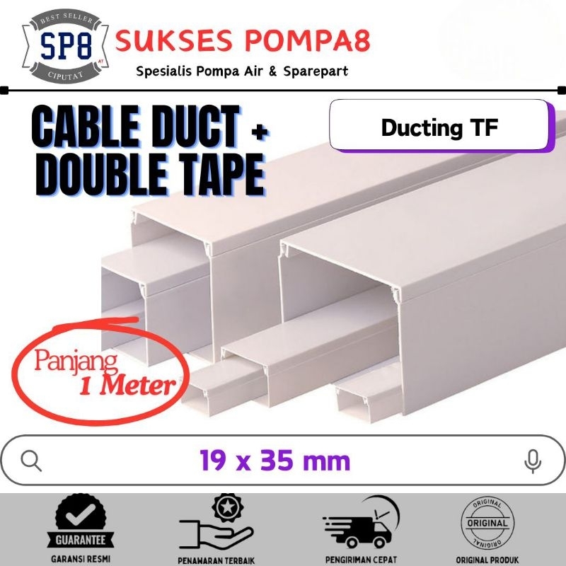 Jual Kabel Duct / Cable Protector Ducting TF 19x39 (1 Meter) / Wiring ...