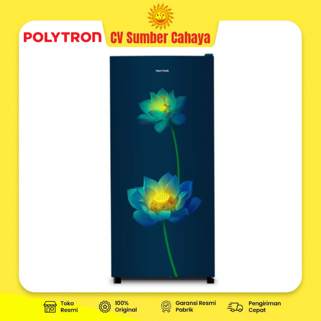 Jual Polytron Kulkas 1 Pintu 170Liter PRB-177 LB/R Flower Design PRB ...