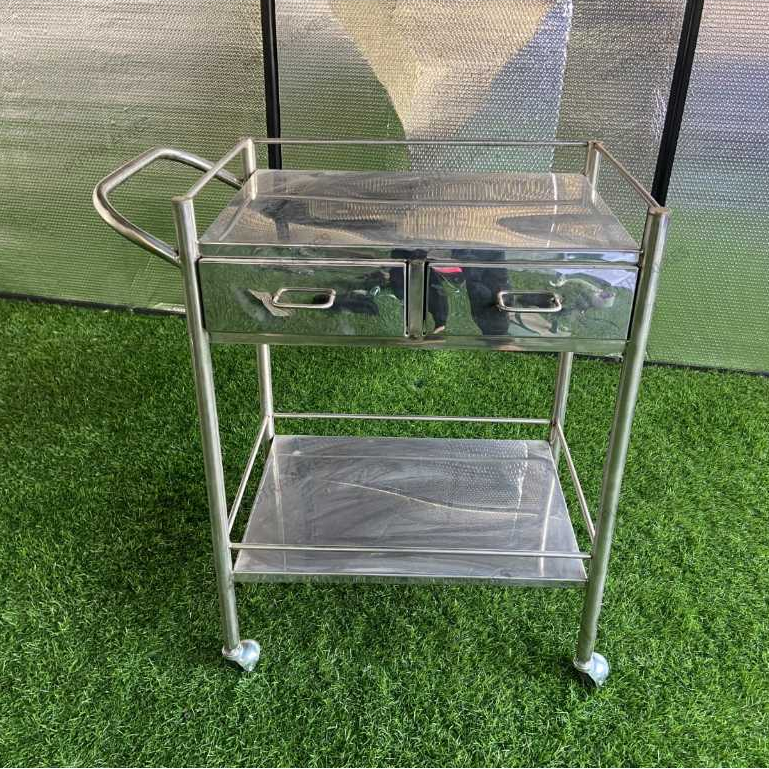 Jual Troli Instrument 2 Susun 2 Laci Stainless - Meja Trolley Instrumen ...