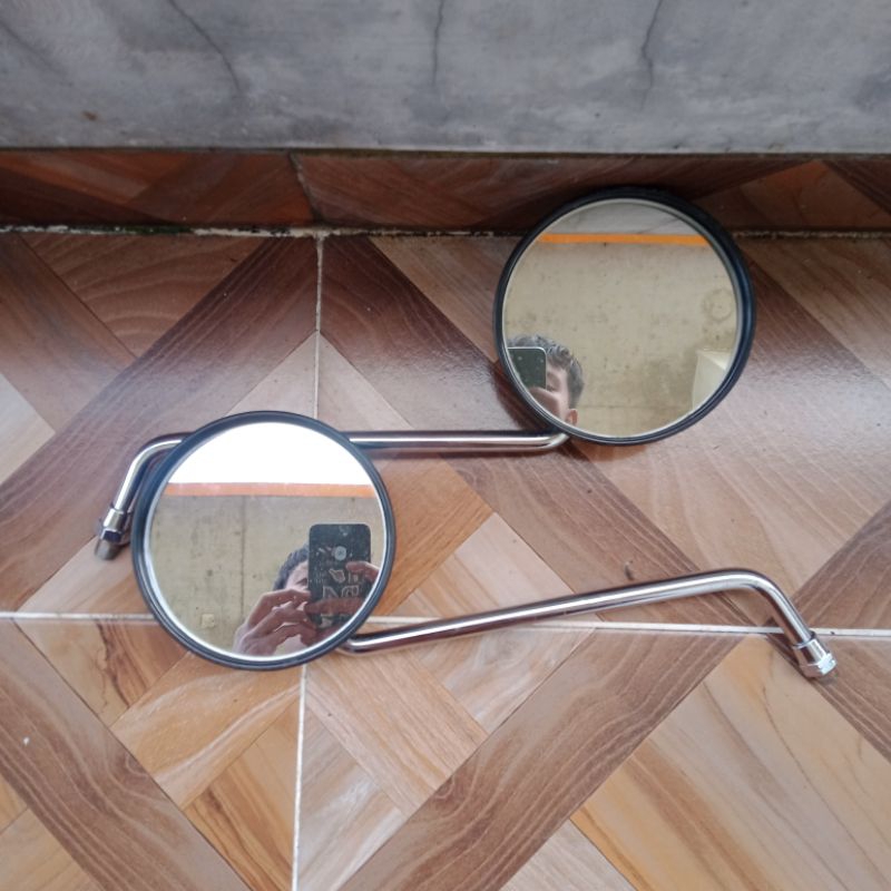 Jual spion kaca kanan kiri bulat mirror original Yamaha RX100 rx 100 ...
