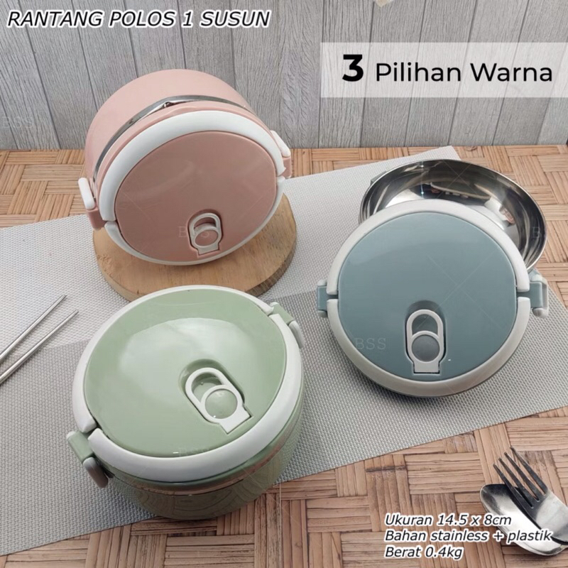Jual RANTANG POLOS 1 SUSUN || LUNCH BOX POLOS || TEMPAT BEKAL MAKANAN ...