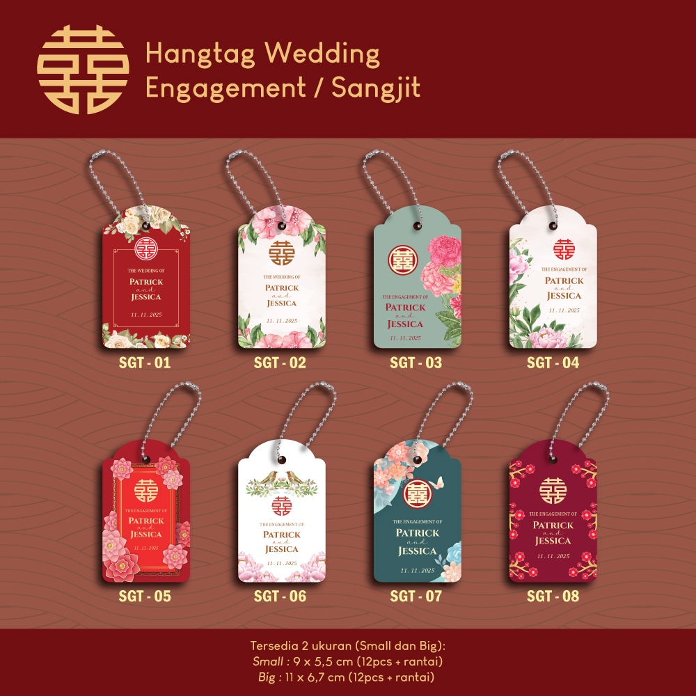 Jual [12 pcs + Rantai] Hang Tag CUSTOM Hampers untuk Wedding ...