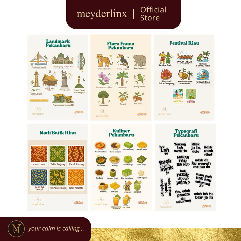 Jual meyderlinx Pekanbaru / Riau Series | Sticker Pack Khas Riau ...