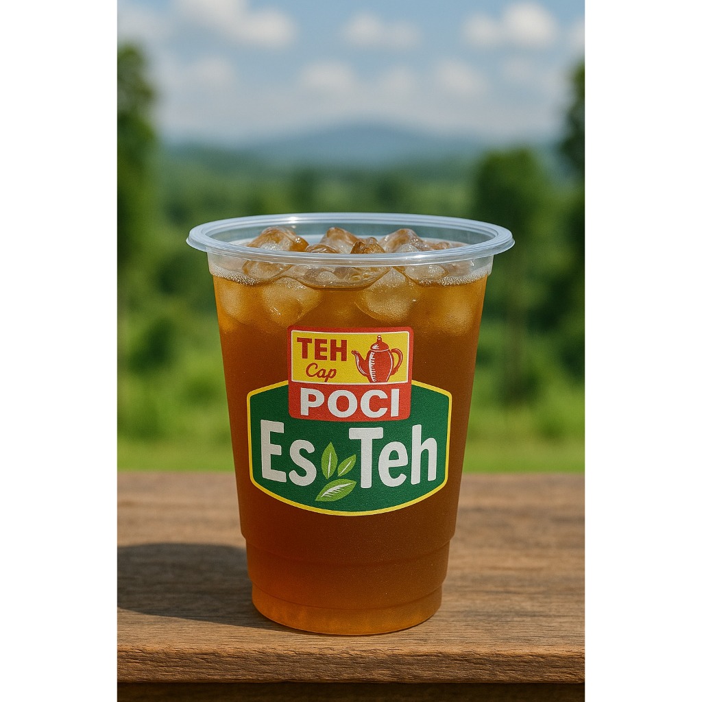 Jual Sticker Kemasan Es Teh / Label kemasan ES TEH POCCI | Shopee Indonesia
