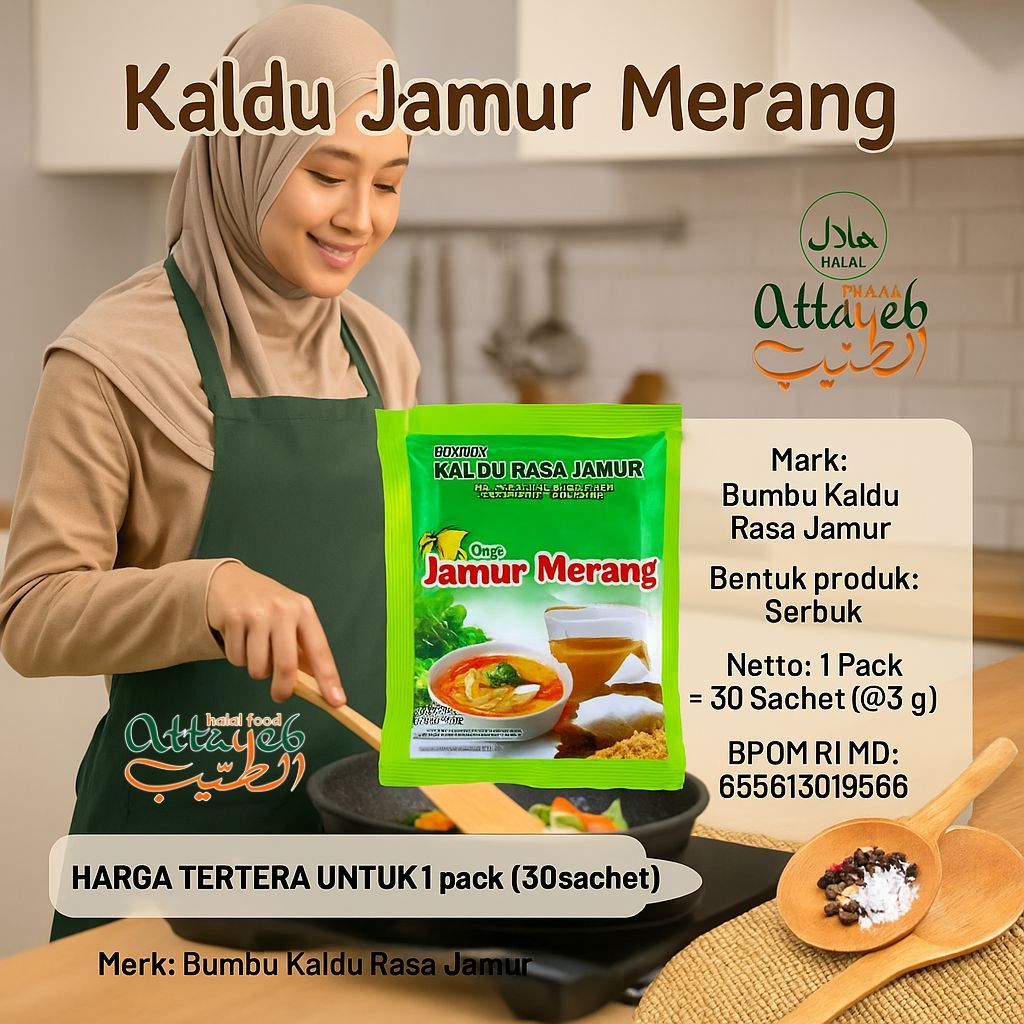 Jual Bumbu Kaldu Jamur Merang Alami Non MSG 1 Pack isi 30 Sachet Kaldu ...