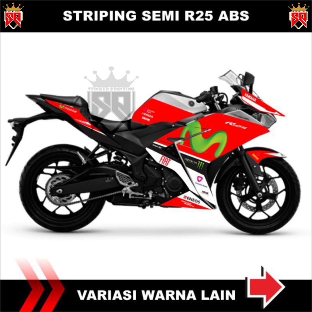 Jual Decal Sticker Striping Yamaha R25 Abs Yzf / List Bodi Motor R25 ...